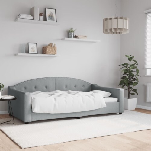 vidaXL Day Bed without Mattress Light Gray 39.4 x74.8 Fabric 83.5 x43.5 x29.5 Fred Meyer