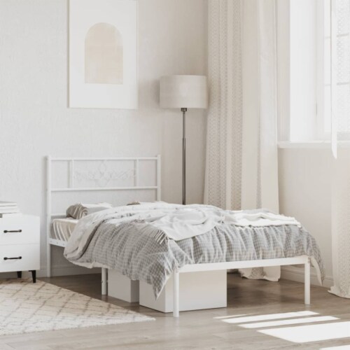 Twin xl metal bed frame with headboard store