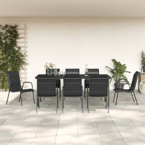 Vidaxl 9 piece outdoor dining set store