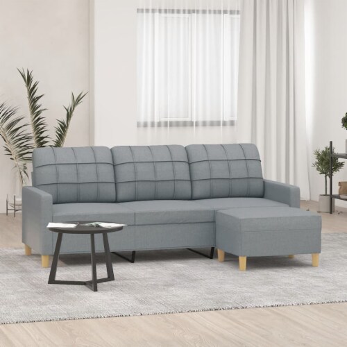 Grey sofa and footstool store
