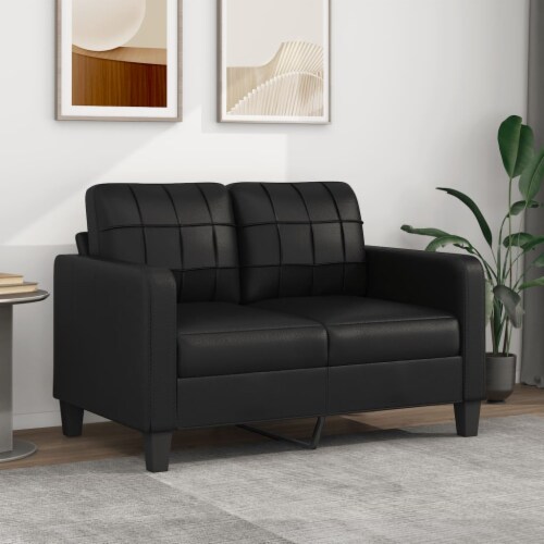 vidaXL 2 Seater Sofa Black 47.2 Faux Leather 54.3 Smith s Food and Drug