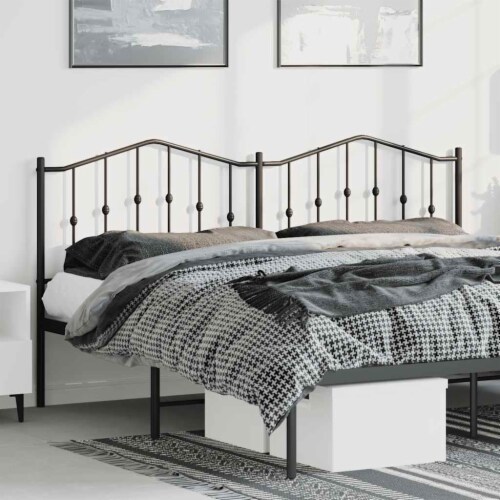 vidaXL Metal Headboard California King 38.6 High Black Steel Headboard Only 70.9 1 Fry s Food Stores