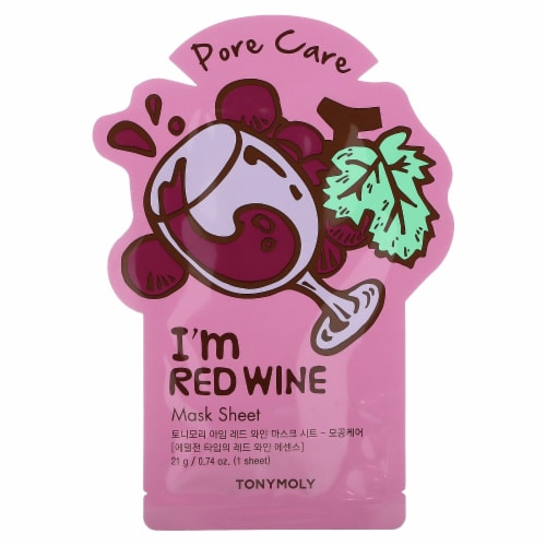 Tony Moly Im Red Wine Pore Care Beauty Mask Sheet 1 Sheet 0 74 Oz