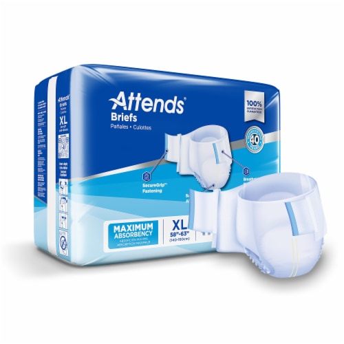 Attends Adult Incontinence Brief Xl Heavy Absorbency Contoured Dda40