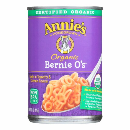 Annies Homegrown Organic Bernie Os Pasta In Tomato And Cheese Sauce