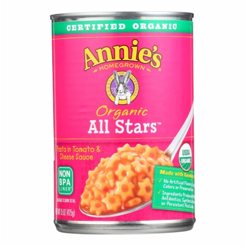 Annies Homegrown Organic All Stars Pasta In Tomato And Cheese Sauce