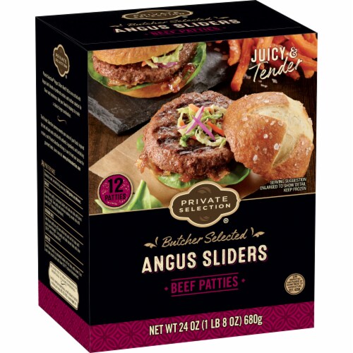 Private Selection® Angus Beef Slider Patties 12 Ct 24 Oz Qfc