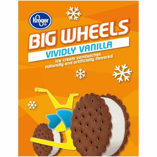 Kroger® Big Wheels Vividly Vanilla Ice Cream Sandwiches 6 Ct Box 6 Ct