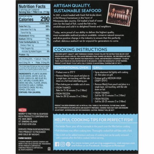 Seapak Moreys­™ Seasoned Grill Atlantic Salmon 8 Oz Frys Food Stores