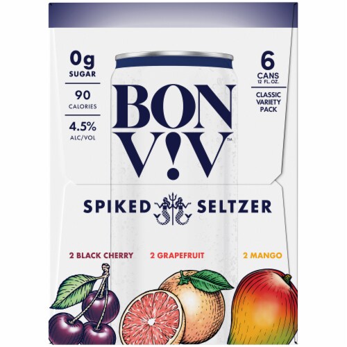 Bon & Viv Zero Sugar Classic Spiked Seltzer Variety Pack, 6 cans / 12 ... Bon & Viv Zero Sugar Classic Spiked Seltzer Variety Pack, 6 cans / 12 ...