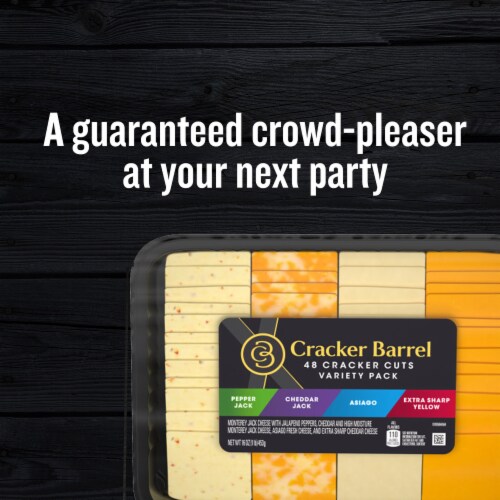Cracker Barrel Cracker Cuts Variety Cheese Party Tray, 48 ct - Kroger Cracker Barrel Cracker Cuts Variety Cheese Party Tray, 48 ct - Kroger