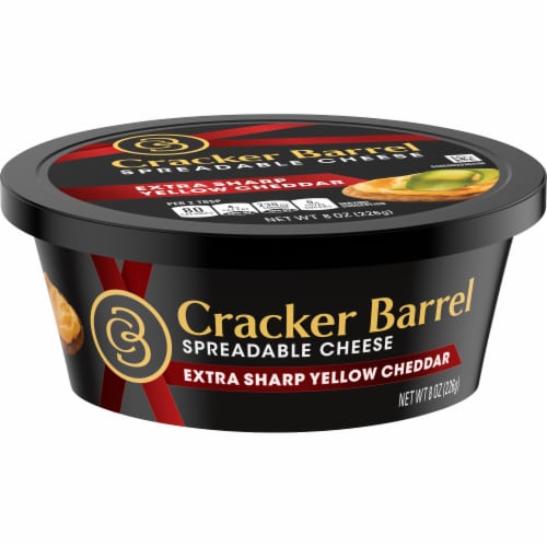 Cracker Barrel Extra Sharp Yellow Cheddar Spreadable Cheese, 8 oz - QFC Cracker Barrel Extra Sharp Yellow Cheddar Spreadable Cheese, 8 oz - QFC