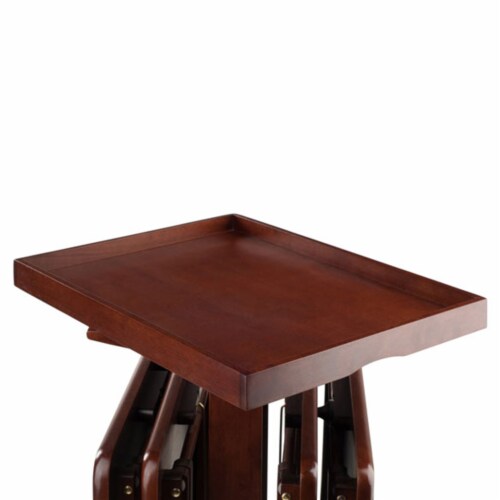 Winsome Isabelle 6 Piece Wood Snack Table Set with Mobile Storage Stand Walnut 1 Piece Harris Teeter