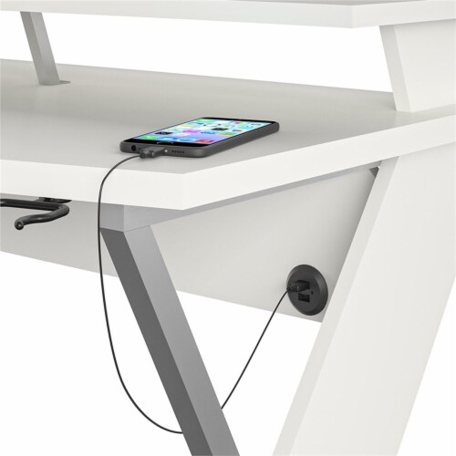 Xtreme gaming desk with riser white store