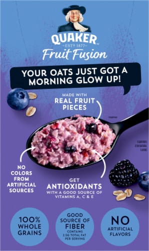 Quaker® Fruit Fusion Blueberry Blackberry Instant Oatmeal, 6 ct - Fry’s ... Quaker® Fruit Fusion Blueberry Blackberry Instant Oatmeal, 6 ct - Fry’s ...