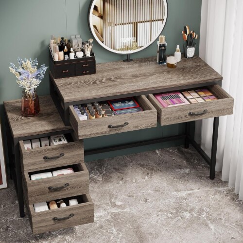 Brown vanity desk store