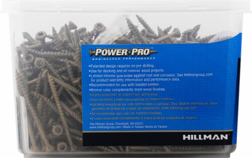 Hillman Power Pro Premium Exterior Wood Screws, 500 pc - Kroger Hillman Power Pro Premium Exterior Wood Screws, 500 pc - Kroger
