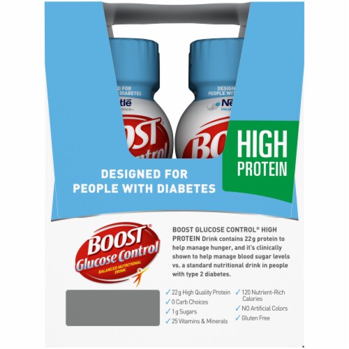 Boost® Rich Chocolate Glucose Control High Protein Drink, 4 ct / 8 fl ... Boost® Rich Chocolate Glucose Control High Protein Drink, 4 ct / 8 fl ...