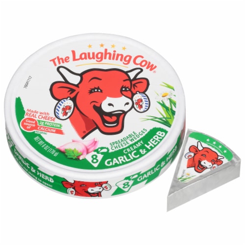 The Laughing Cow Creamy Garlic And Herb Cheese Spread 8 Ct 6 Oz King