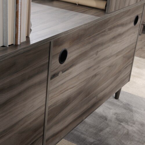 Sauder Clifford Place Modern L Shaped Desk with Storage in Jet Acacia 1 Smith s Food and Drug