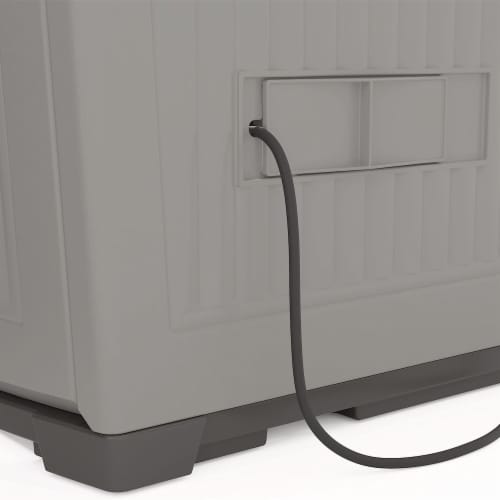 Suncast Backyard Oasis 130 Gallon Outdoor Storage Shed Basic Unit, Dove ... Suncast Backyard Oasis 130 Gallon Outdoor Storage Shed Basic Unit, Dove ...