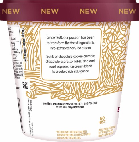 Haagen Dazs Espresso Chocolate Cookie Crumble Ice Cream 14 Fl Oz Kroger