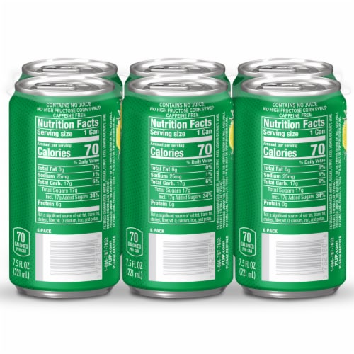 7UP® Simple Lemon Lime Soda Mini Cans, 6 pk / 7.5 fl oz - Fry’s Food Stores 7UP® Simple Lemon Lime Soda Mini Cans, 6 pk / 7.5 fl oz - Fry’s Food Stores
