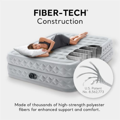 Intex 64489ED Dura Beam Supreme Air Flow Air Mattress with Built In Pump Queen 1 Piece King Soopers