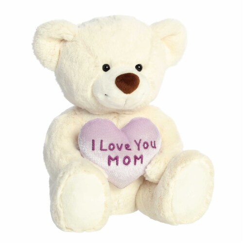 Aurora Medium Off white Spring 11 inch I Love You Mom Bear Vibrant Stuffed Animal One Size Fry s Food Stores