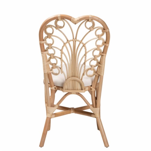 Bali And Pari Jerica Modern White Rattan Dining Chair One Size Ralphs