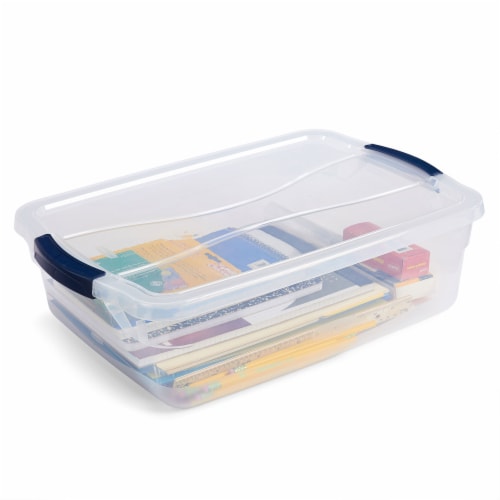 Rubbermaid Cleverstore 16 Quart Plastic Storage Tote Container W Lid