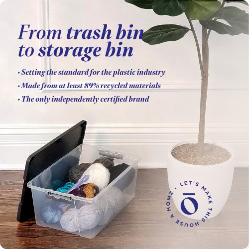 Homz 15 Qt Stackable Plastic Storage Container W Snaplock Lid Gray 8