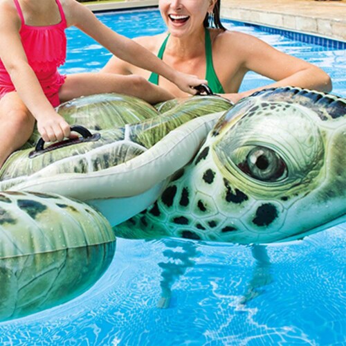 Intex Realistic Sea Turtle Inflatable Ride On Pool Float with Handles 4 Pack 4 Piece Smith s Food and Drug
