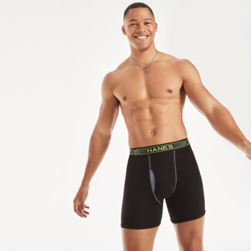 Hanes Ultimate Sport X-TEMP Performance Boxer Briefs - Black/Gray, XL ... Hanes Ultimate Sport X-TEMP Performance Boxer Briefs - Black/Gray, XL ...