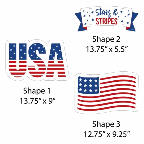 Big Dot Of Happiness Stars And Stripes Hanging Patriotic Outdoor Front