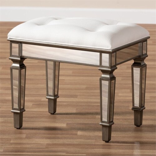 Mirrored vanity bench store