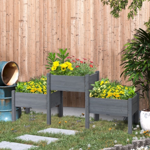 3 Tier Raised Garden Bed Freestanding Planter Box For Vegetables Herb