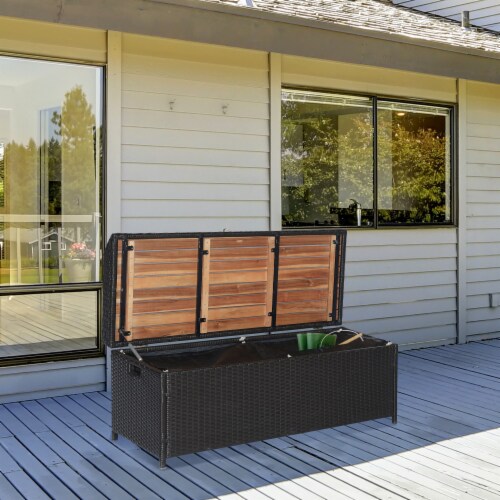Extra long outdoor storage bench store