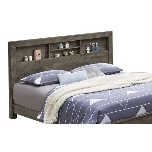 Burlington Gray Queen Platform Bed With Storage Shelves, 1 - Kroger Burlington Gray Queen Platform Bed With Storage Shelves, 1 - Kroger