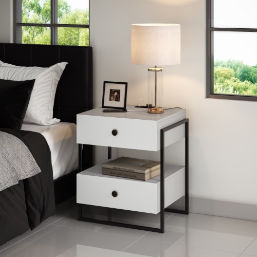 Bedside table with power outlets store