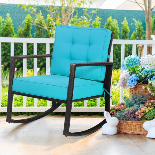 Rattan glider rocker store