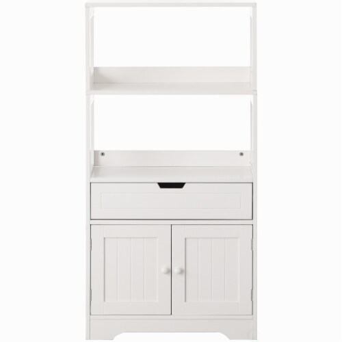Tall Freestanding Wooden Storage Vanity Kitchen Pantry and Bathroom Cabinet Organizer One Size Foods Co