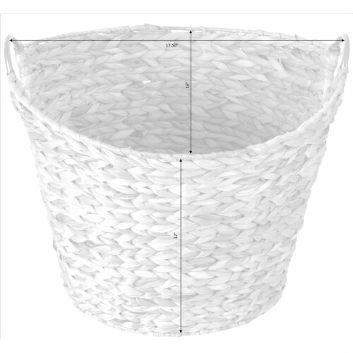 Large Round Water Hyacinth Wicker Laundry Basket, One Size - Kroger Large Round Water Hyacinth Wicker Laundry Basket, One Size - Kroger