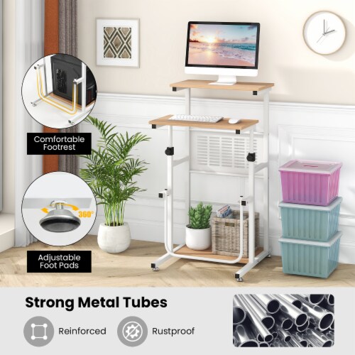 Slickblue Standing Desk for Small Space Sit Stand Desk with Height Adjustable Desktop 1 Unit City Market