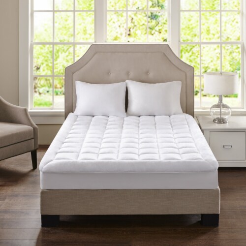 Cloud Soft Overfilled Plush Waterproof Mattress Pad White Cal King ... Cloud Soft Overfilled Plush Waterproof Mattress Pad White Cal King ...