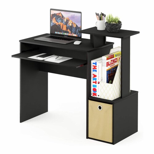 Furinno Econ Multipurpose Office Computer Writing Desk with Storage Bin Black 1 Piece Fred Meyer