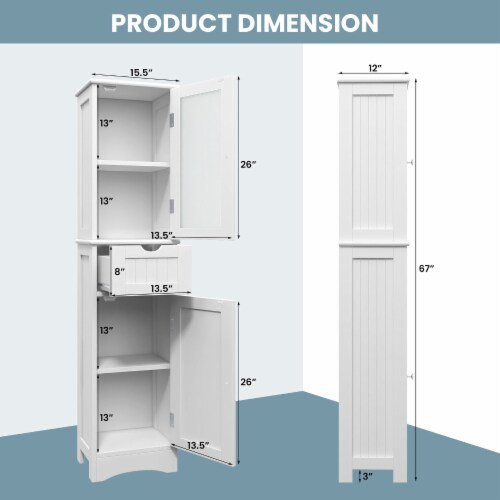 Tall floor cabinet with doors store