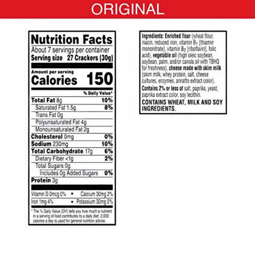Cheez It Cheese Crackers Baked Snack Crackers Pack Of 18 18 Pack Frys Food Stores