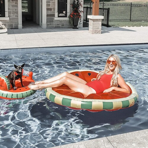 Swimline 90544 Inflatable 60 Watermelon Pool or Lake Floating Water ... Swimline 90544 Inflatable 60 Watermelon Pool or Lake Floating Water ...