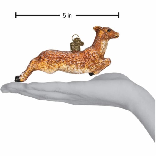 Old World Christmas Glass Blown Tree Ornament, Vintage Deer, 1 - Kroger Old World Christmas Glass Blown Tree Ornament, Vintage Deer, 1 - Kroger
